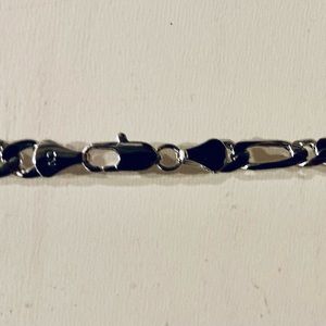 Bain Miller | Accessories | White Gold Plated Brass Figaro Necklace ...